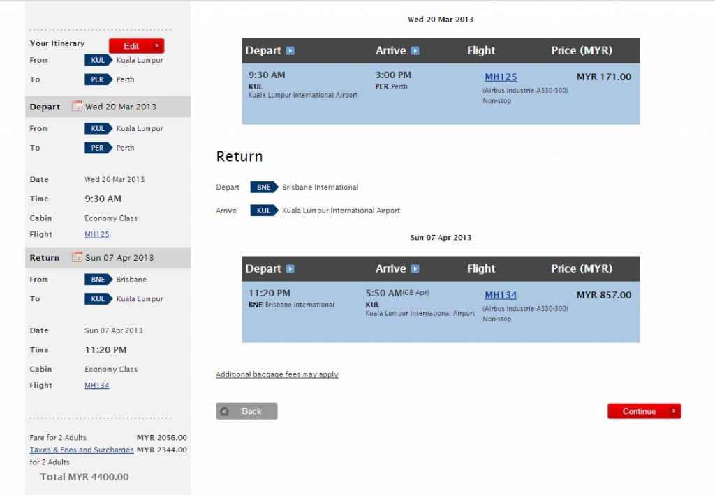 Malaysia Airlines launches new booking system - Economy Traveller