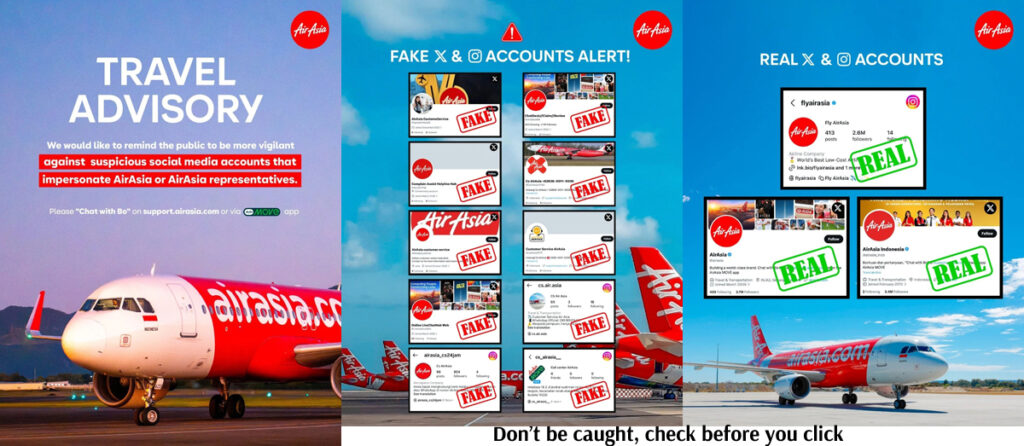 AirAsia Scam warning against fake customer service operators - Economy ...